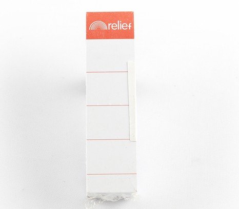 Rygetiket, smal 3 cm, hvid. - Ringbind smal ryg - All-Clean ApS